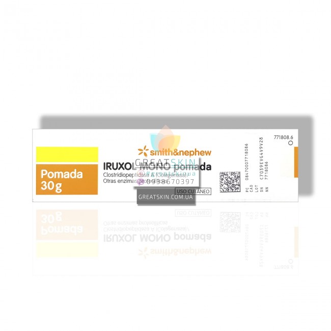 Іруксол Моно мазь з колагеназою для очищення та загоєння ран, 30 г ...